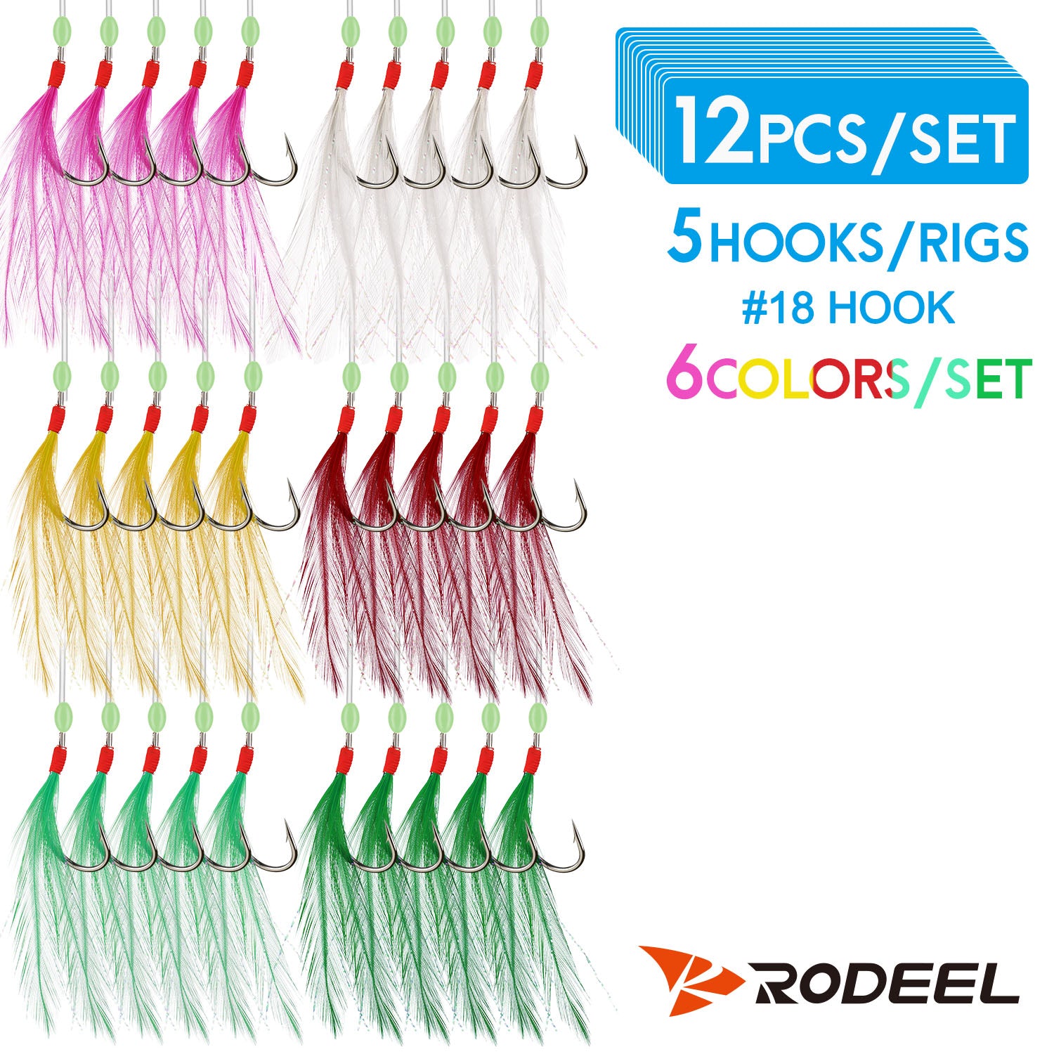 Mackerel Feathers Sea Boat Beach Fishing Rigs – Rodeel Fishing