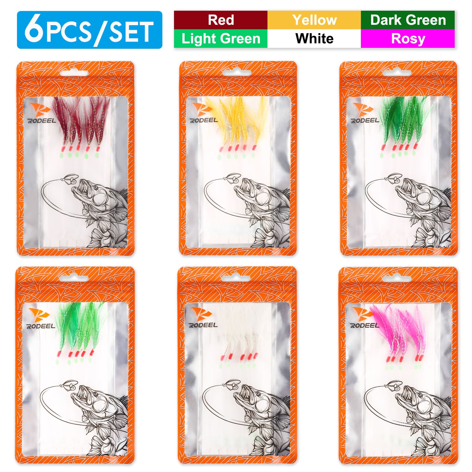 Mackerel Feathers Sea Boat Beach Fishing Rigs – Rodeel Fishing