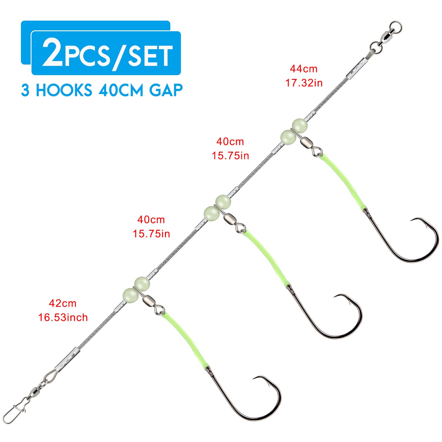 Sea Fishing Rigs 3/5 Hook Position – Rodeel Fishing