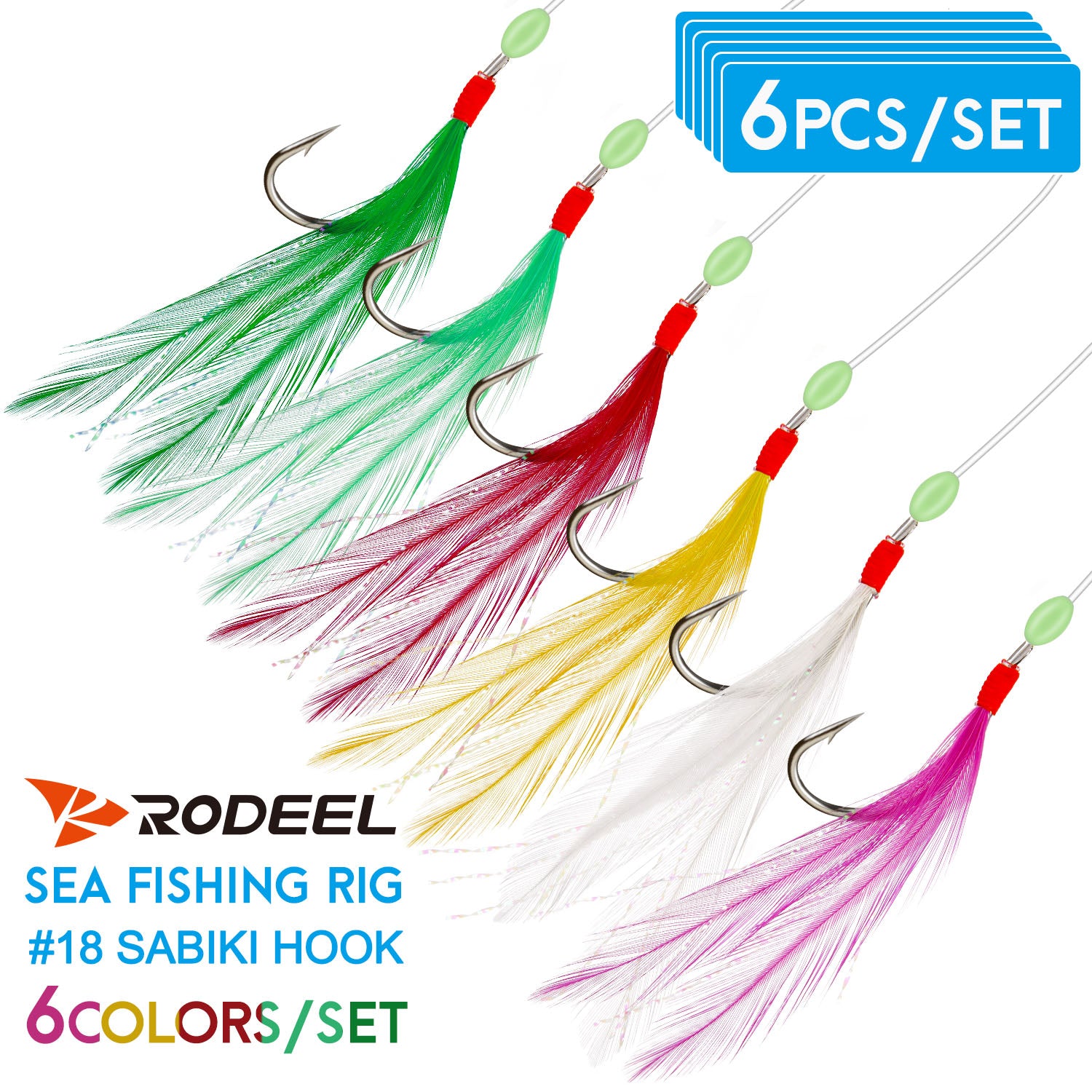 Mackerel Feathers Sea Boat Beach Fishing Rigs – Rodeel Fishing